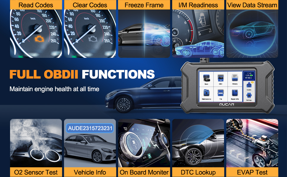 【Proton&Perodua&All OBD2 Cars】MUCAR CS4 Obd2 Automotive Scanner For ...
