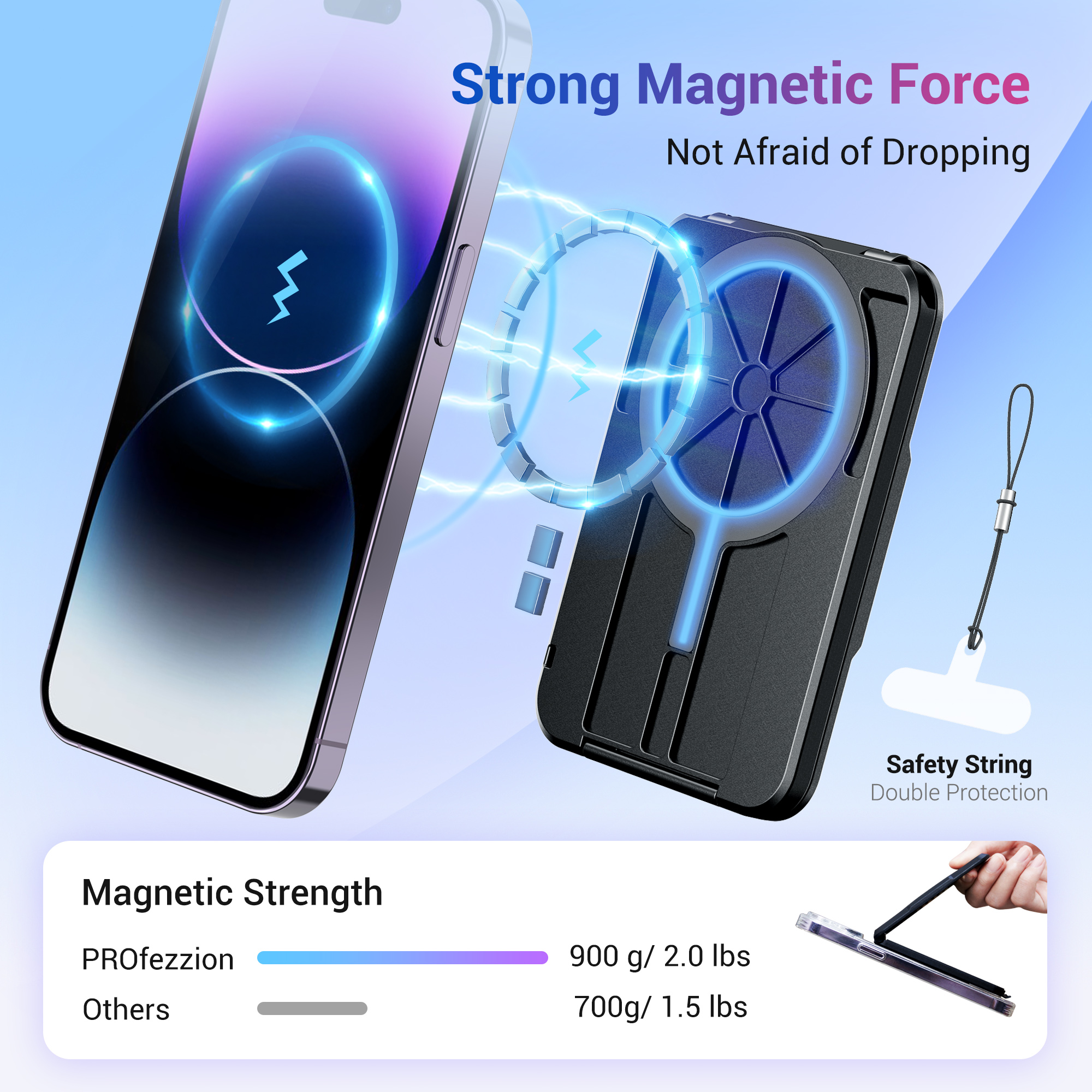 PROfezzion Strong Magnetic Mag-Safe Wallet 4 Pcs ID Bank Credit Card ...