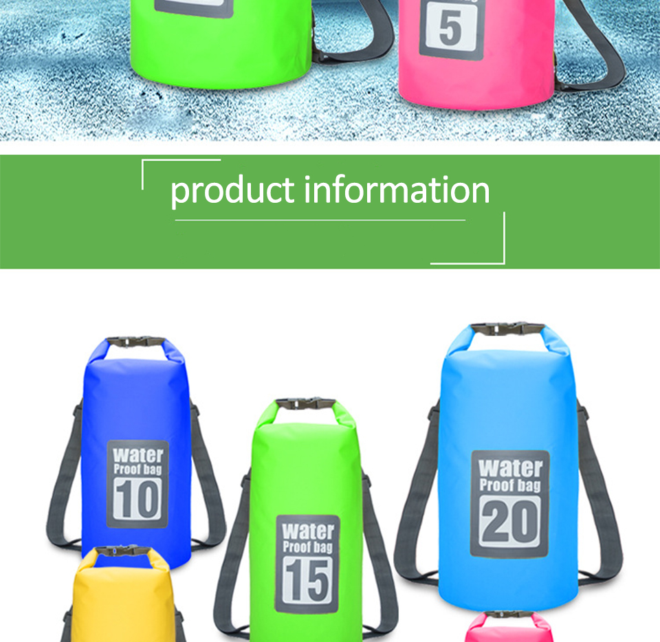 5L/10L/15L/20L 30L Outdoor Floating Waterproof Dry Bags Storage Dry Sack Bag Swimming Beach ...