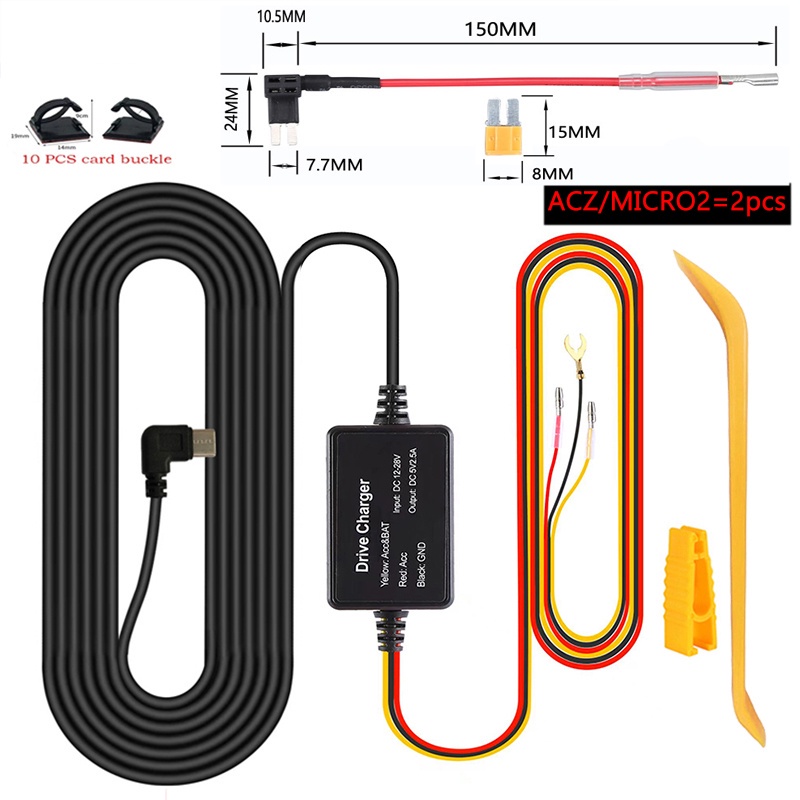 Type-C for 70mai Hardwire Kit UP04 X200 Parking Surveillance Cable for ...