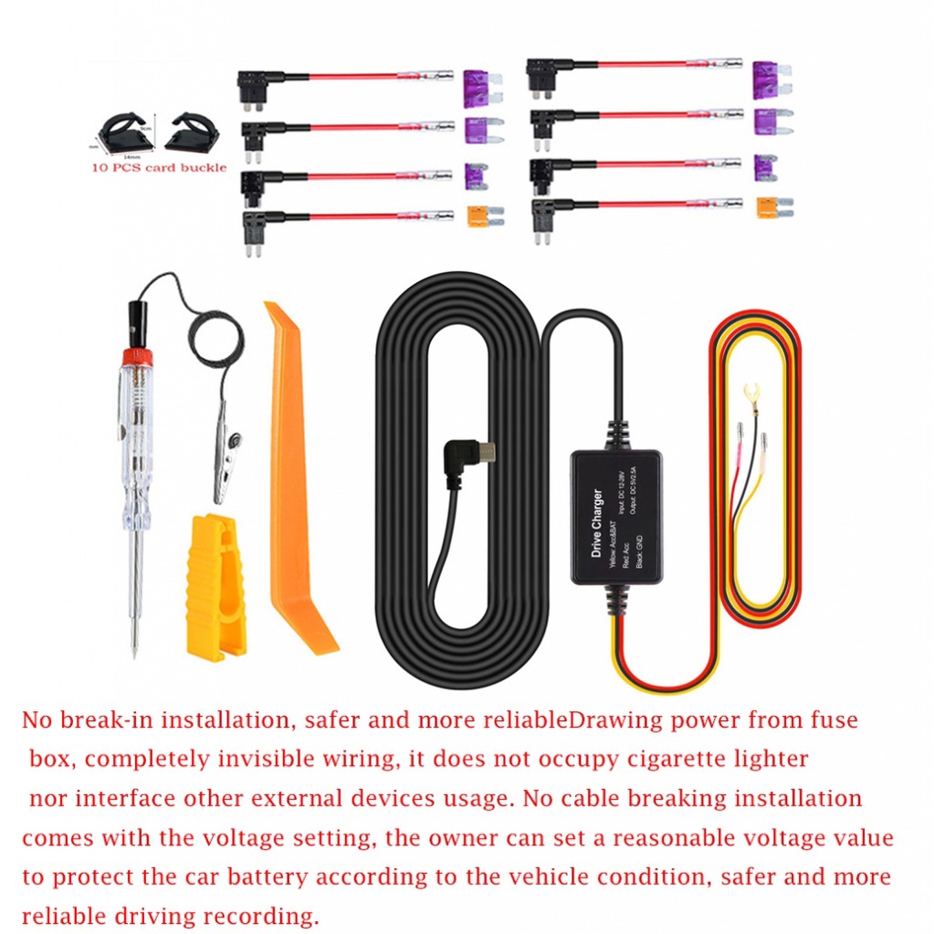 Type-C for 70mai Hardwire Kit UP04 X200 Parking Surveillance Cable for ...