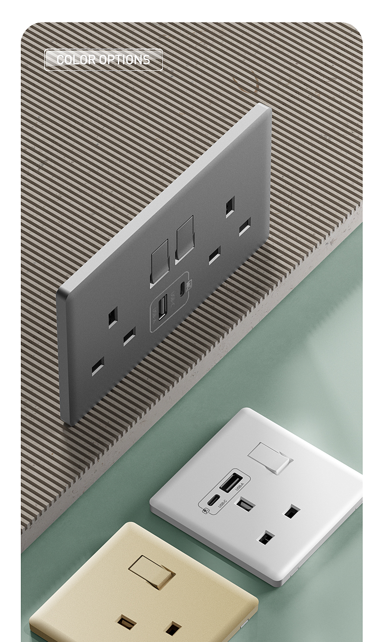 (In stock) New Slim 13A 15A 16A 20A Household Light Switch, Wall Mount ...