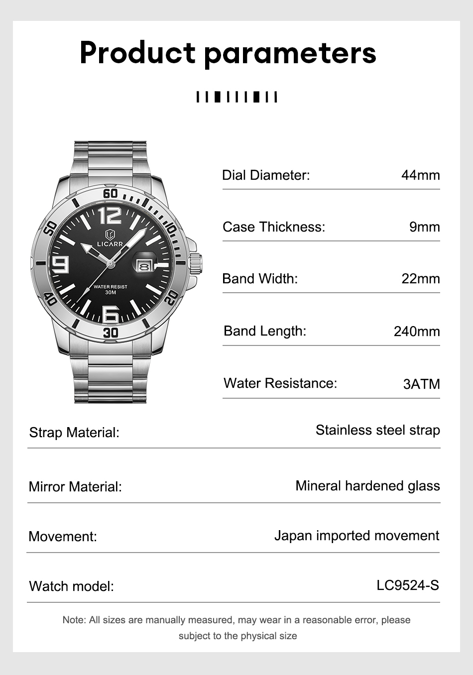 LICARR Men's Watches Original Casual Military Fashion Brand Men Watch ...