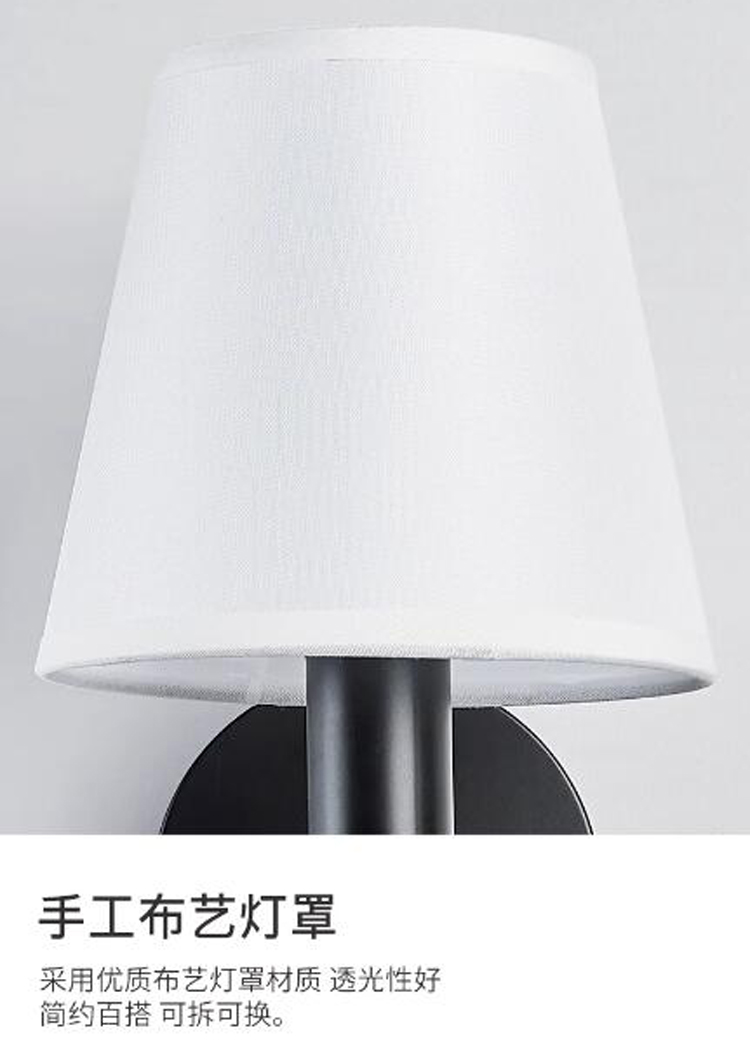 LOCO LED Wall Lamp Indoor Black Iron Wall Light Bedroom Bedside Lamp ...