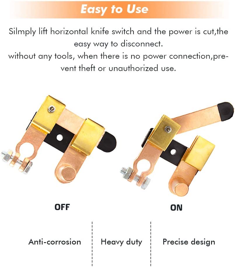 Top Post Negative Battery Disconnect Switch 12V / 24V 250/750 Amps ...