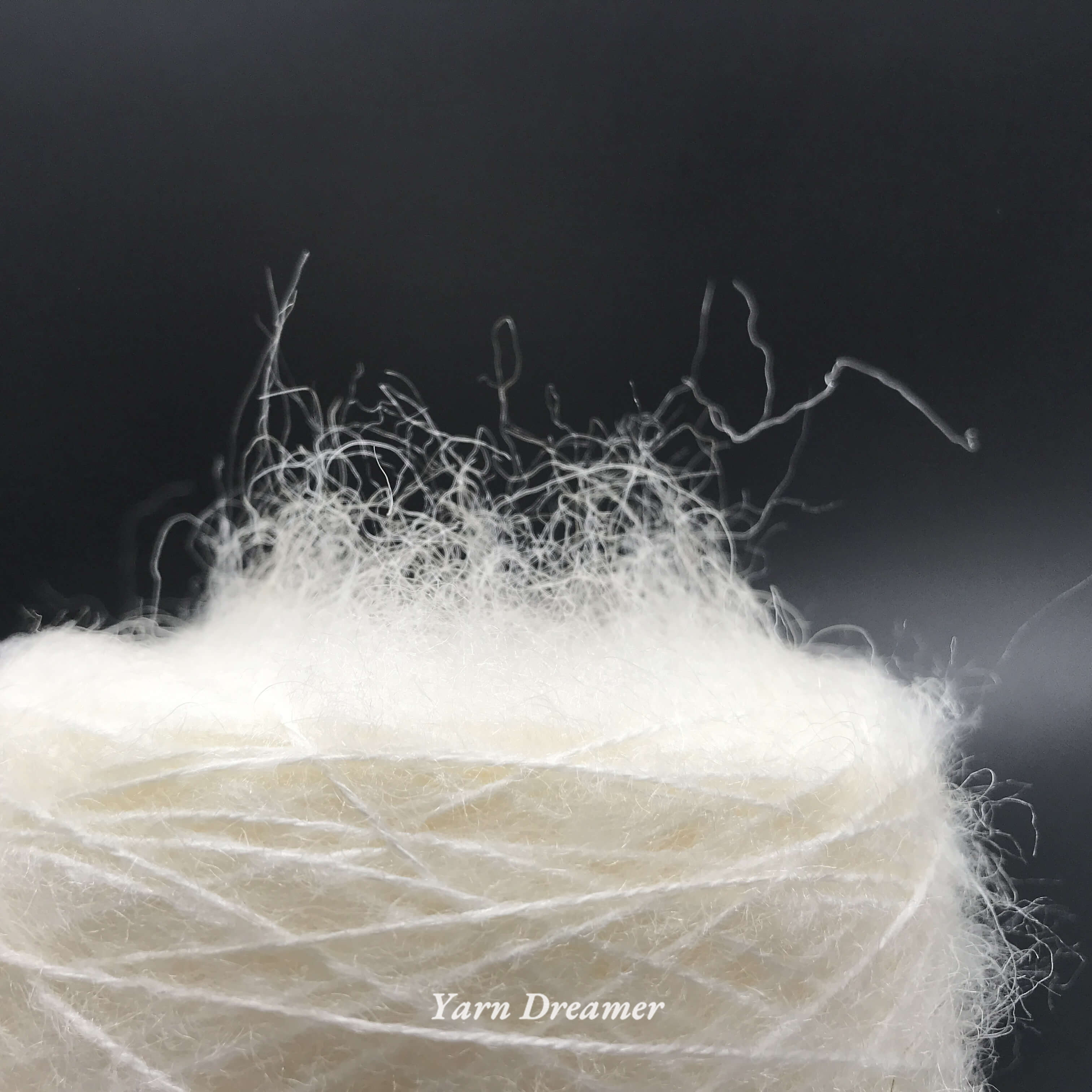 Benang kait White Mohair Fine Wool Yarn Soft Knitting Yarn DIY Crochet ...