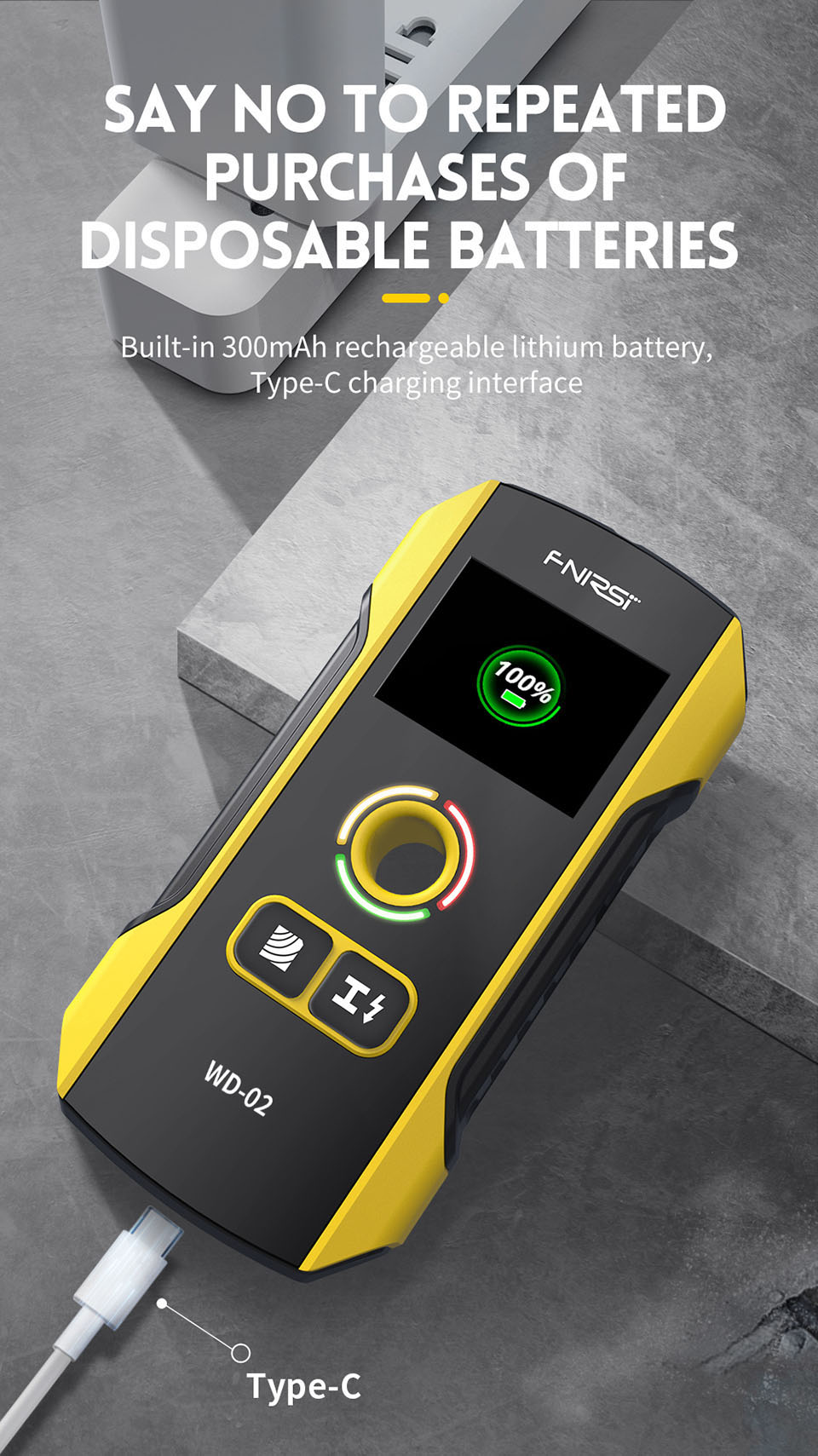 WD-01 WD-02 Metal Detector Wall Scanner Stud Finder Precise Safe Drill ...