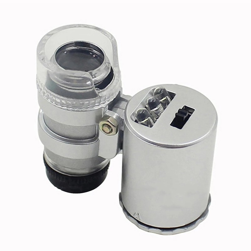 KIPRUN Handheld Magnifying Glass 60X Microscope Loupe Portable Pocket ...