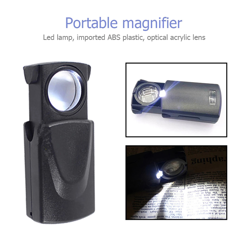 KIPRUN 30X 60X Handheld Magnifying Glass Tools, Foldable 3 in 1 30X 60X ...