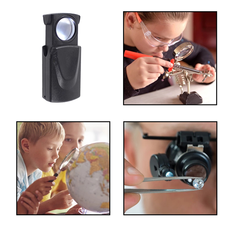 KIPRUN 30X 60X Handheld Magnifying Glass Tools, Foldable 3 in 1 30X 60X ...