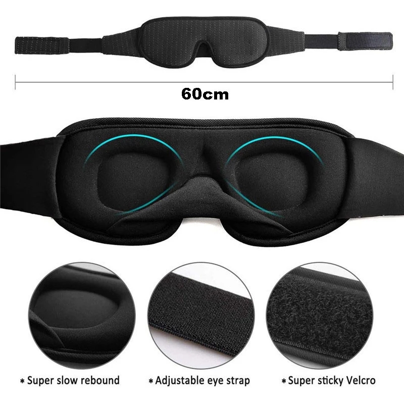 KIPRUN 3D Soft Padded Eye Mask Block Out Light for Sleep, Blindfold ...