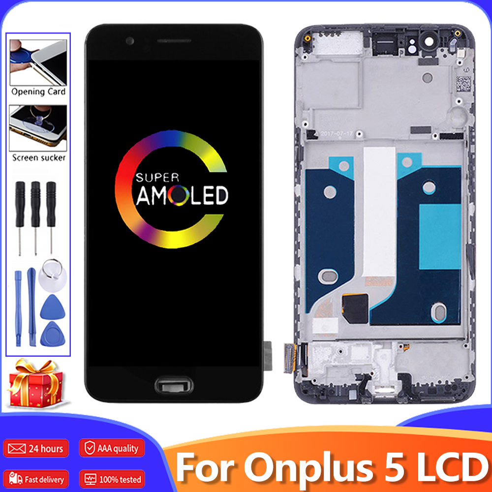 Original AMOLED LCD Display For Oneplus 5 LCD with Frame Display Touch ...