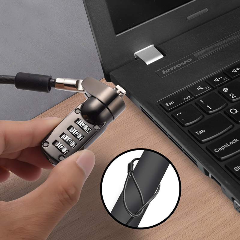 KIPRUN Notebook Laptop Combination Lock Security Cable - 4 Digital ...