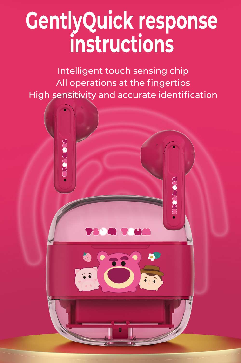 Disney A11 Wireless Earphone Bluetooth 5.3 With Mic TWS Smart Touch ...