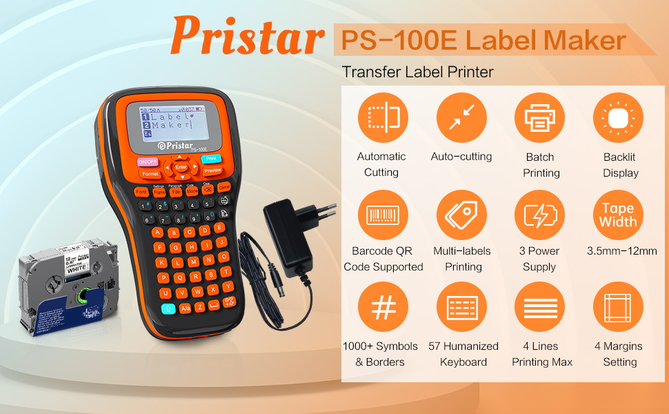 Industrial Label Printer PS-100E Auto-Cutting or Compatible Label Maker ...