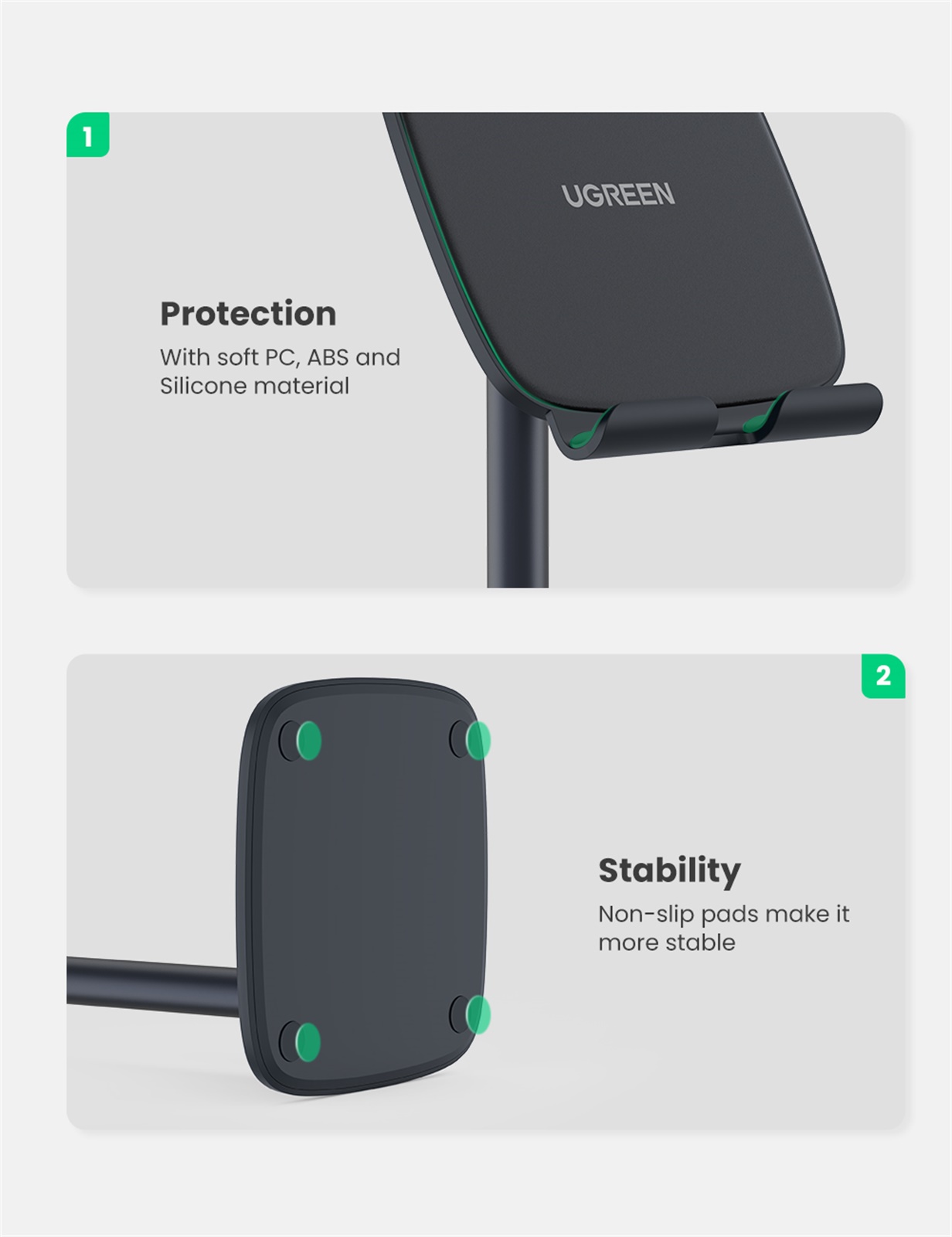 UGREEN Tablet Stand Holder Desktop Adjustable Stan Cell Phone Stand for ...