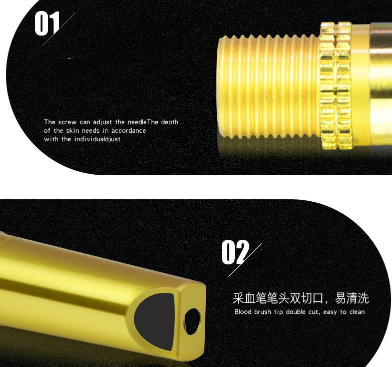 Pure Copper Lancing Pen+50pcs Lancets Bekam Lancet Pen & Needle Cupping ...