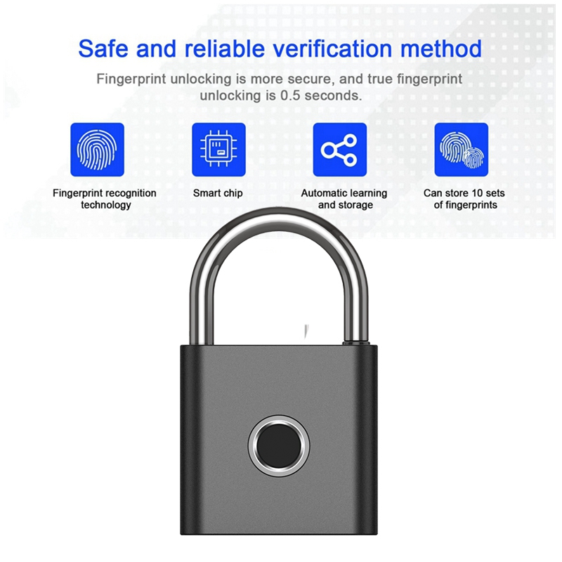 Waterproof Tuya Bluetooth Smart Padlock Digital P55 Fingerprint ...