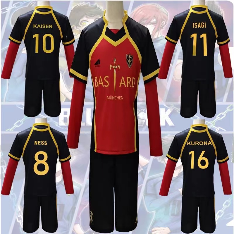 Anime Blue Lock Bastard Munchen Cosplay Costume Yoichi Isagi Red ...