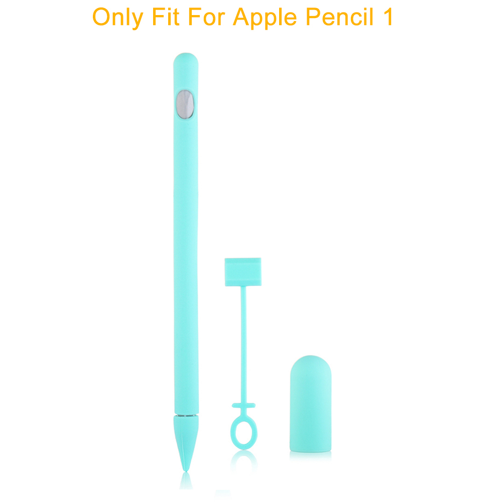 4 in 1 Colorful Soft Silicone Cover For Apple Pencil 1st generation ...