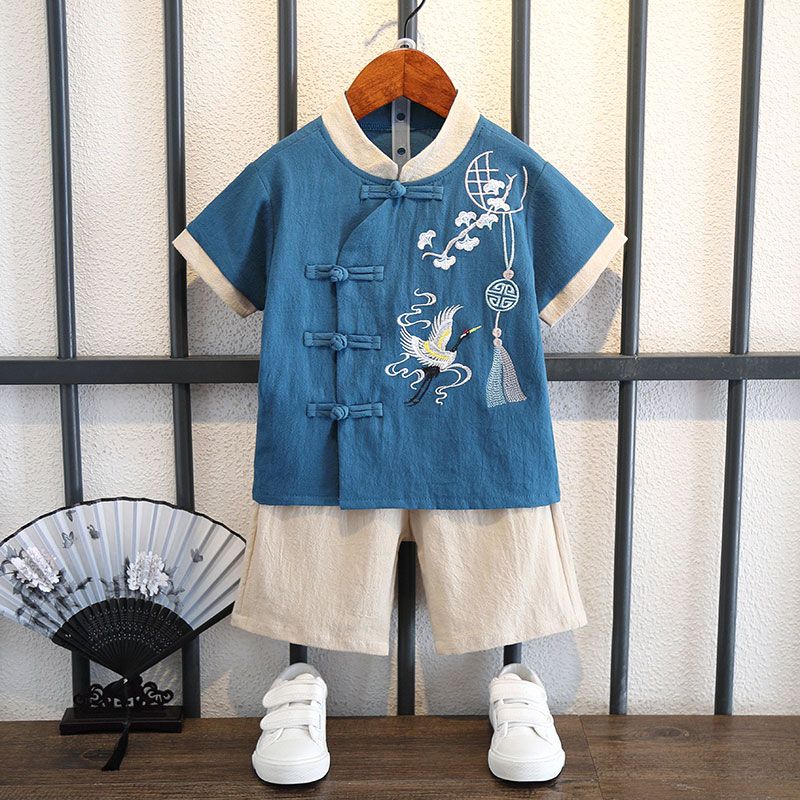 2Pcs/Set Hanfu Kids Boy Traditional Costume Chinese New Year Clothes ...