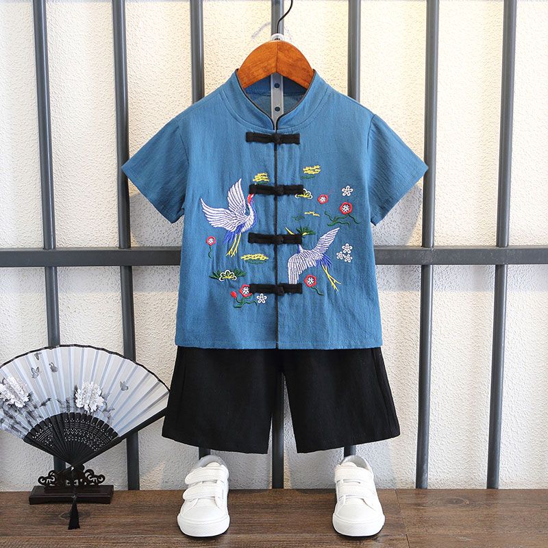 2Pcs/Set Hanfu Kids Boy Traditional Costume Chinese New Year Clothes ...