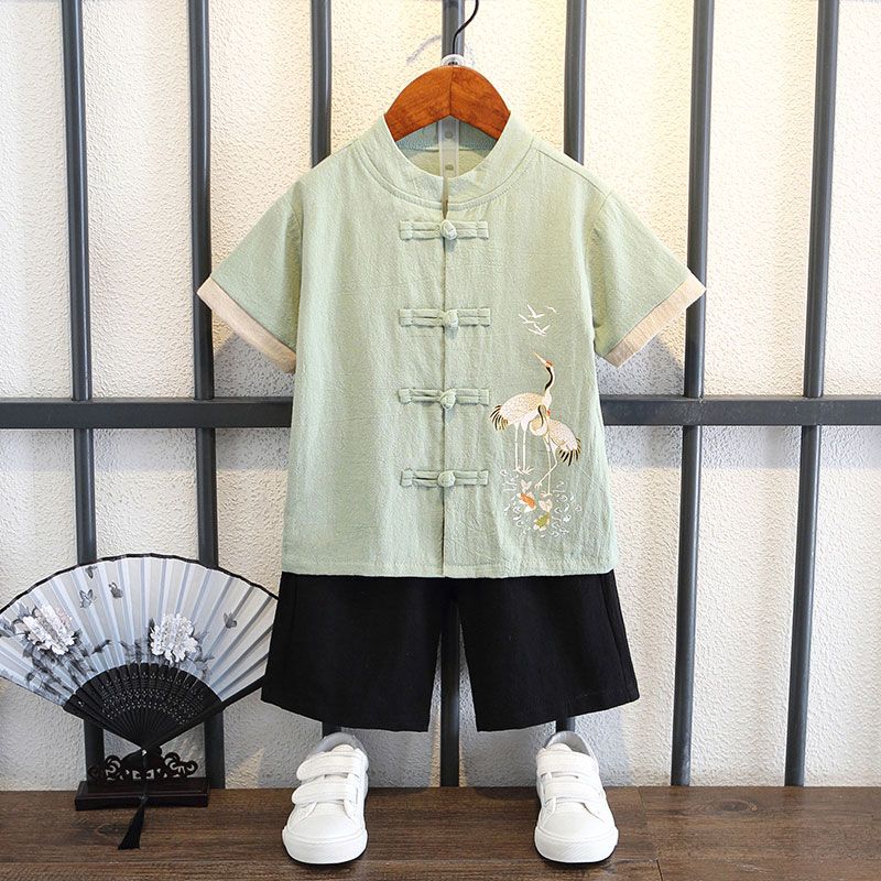 2Pcs/Set Hanfu Kids Boy Traditional Costume Chinese New Year Clothes ...