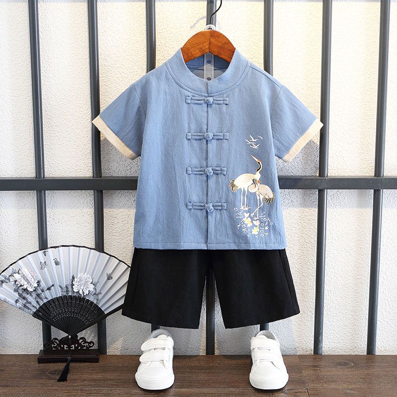 2Pcs/Set Hanfu Kids Boy Traditional Costume Chinese New Year Clothes ...