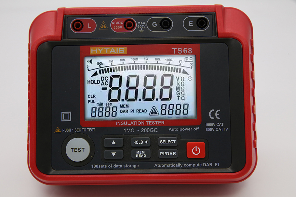 Digital Megohmmeter Insulation Earth Resistance Meter Ohm Voltage ...