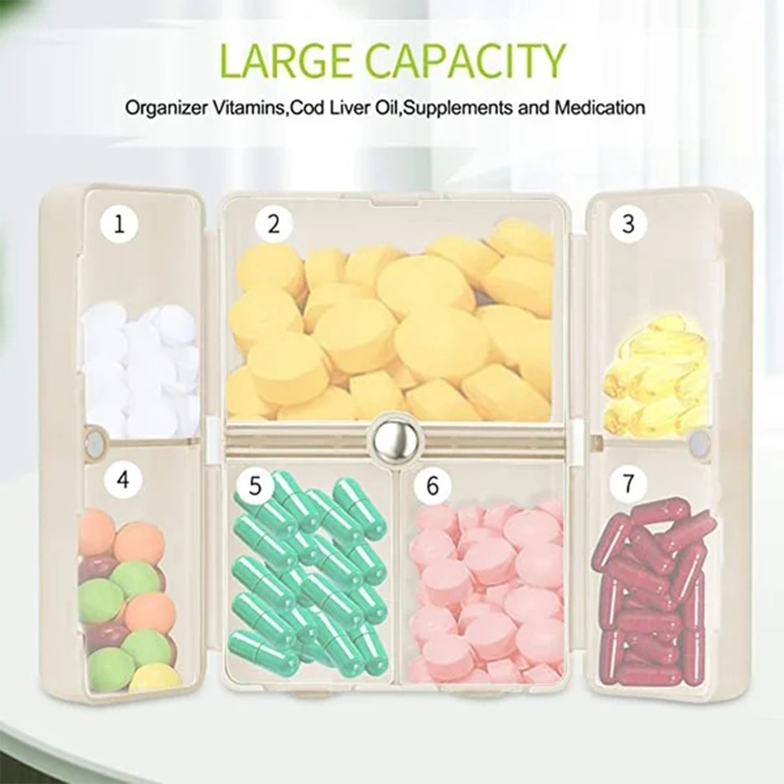 Portable Tablets Dispenser Practical Sealed Tablets Storage Box For ...