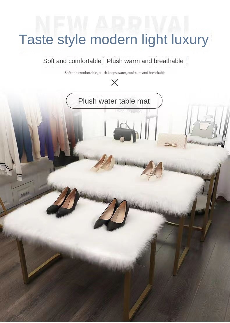 fluffy wool rug White Plush Floor Mat White Plush Karpet Bulu Fluffy ...