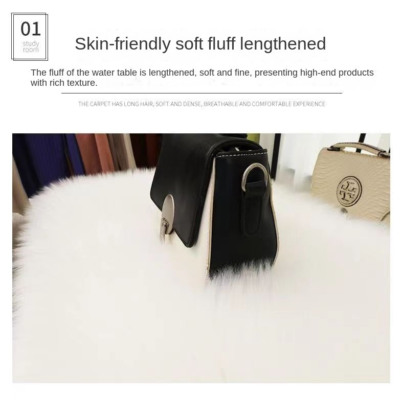fluffy wool rug White Plush Floor Mat White Plush Karpet Bulu Fluffy ...