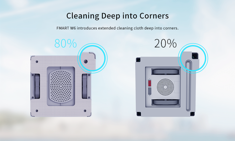 Fmart Smart Window Cleaner Robot with Two-way ultrasonic water spray ...