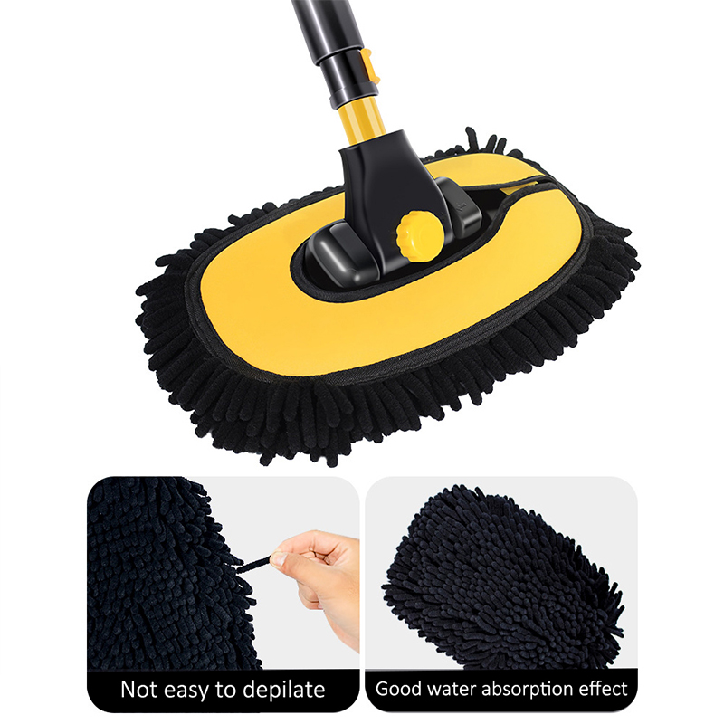 Car Cleaning Brush Car Wash Brush Telescoping Long Handle Cleaning Mop ...
