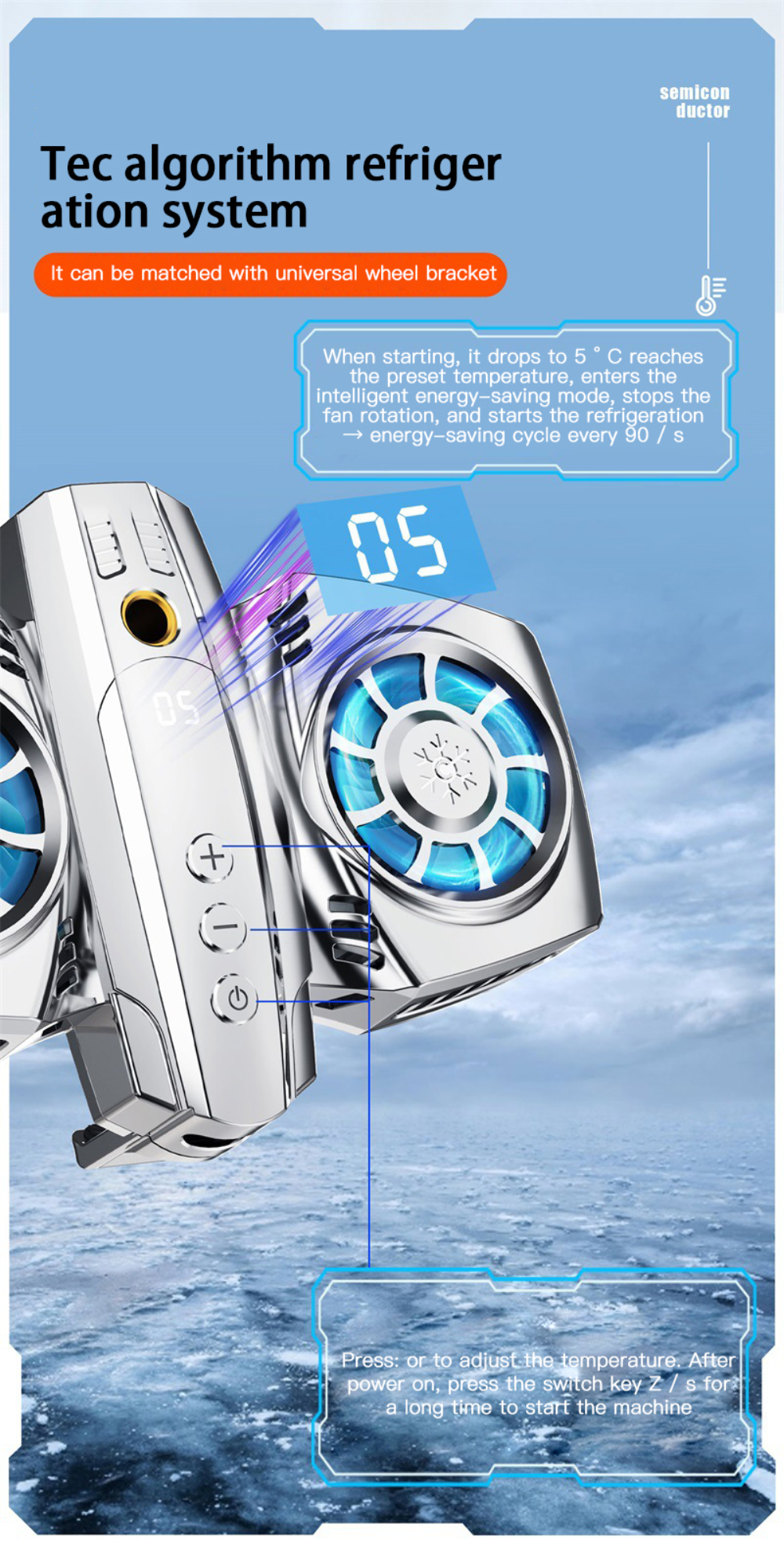 K4 Mobile Phone Radiator With Temperature Digital Display ...