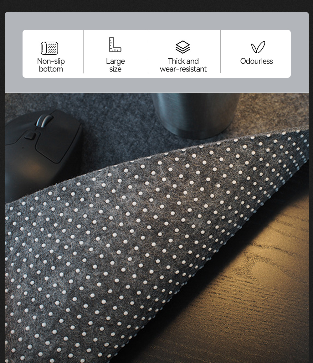 Large Size Office Computer Desk Protector Mat Table Wool Felt Mouse Pad ...