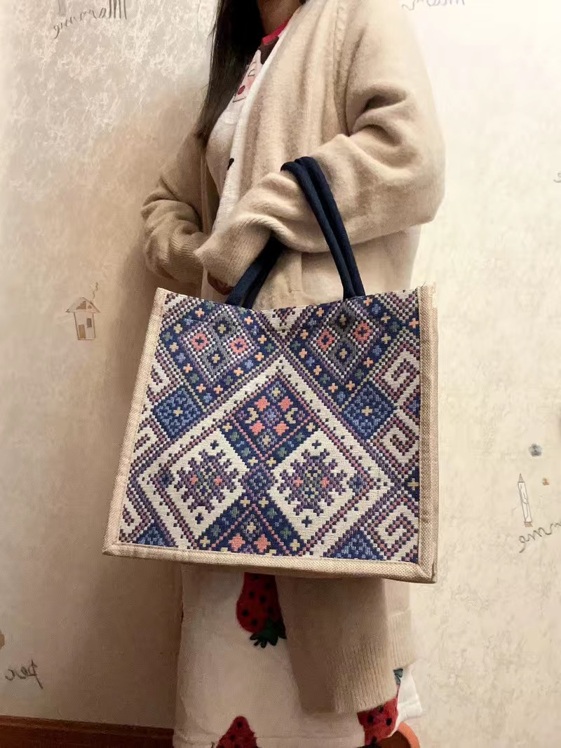 High School Students Class Bag Female 2023 New Style Ethnic Canvas ...