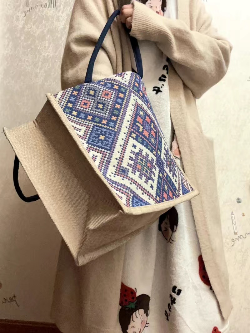 High School Students Class Bag Female 2023 New Style Ethnic Canvas ...