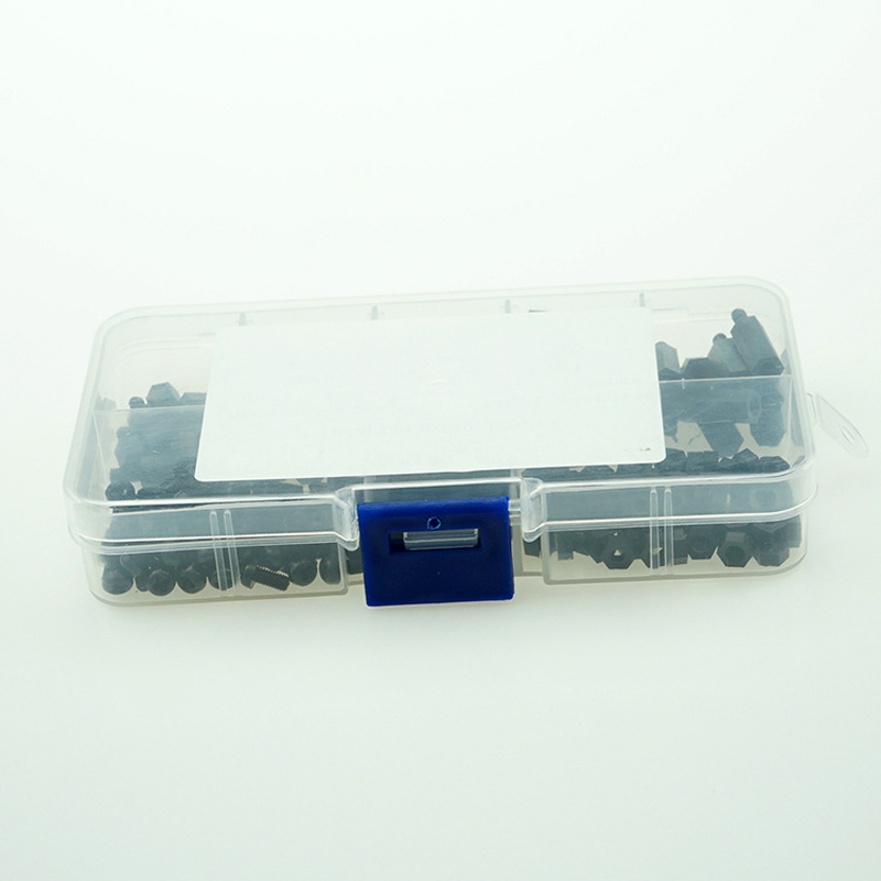 180pcs/Box M3 6-20mm Nylon Screw Hex Screw Nut PCB standoffs Assortment ...