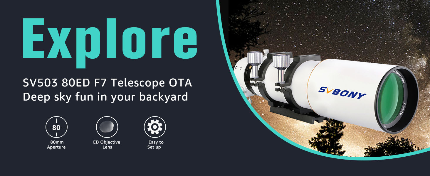 SVBONY 80/560 ED Extra Low Dispersion Professional Astronomical ...