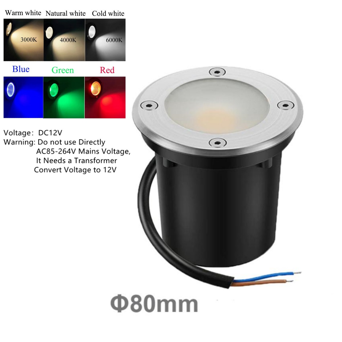 1PCS Outdoor LED In Ground Spot Light Honeycomb IP67 10W 12V 110V 220V ...