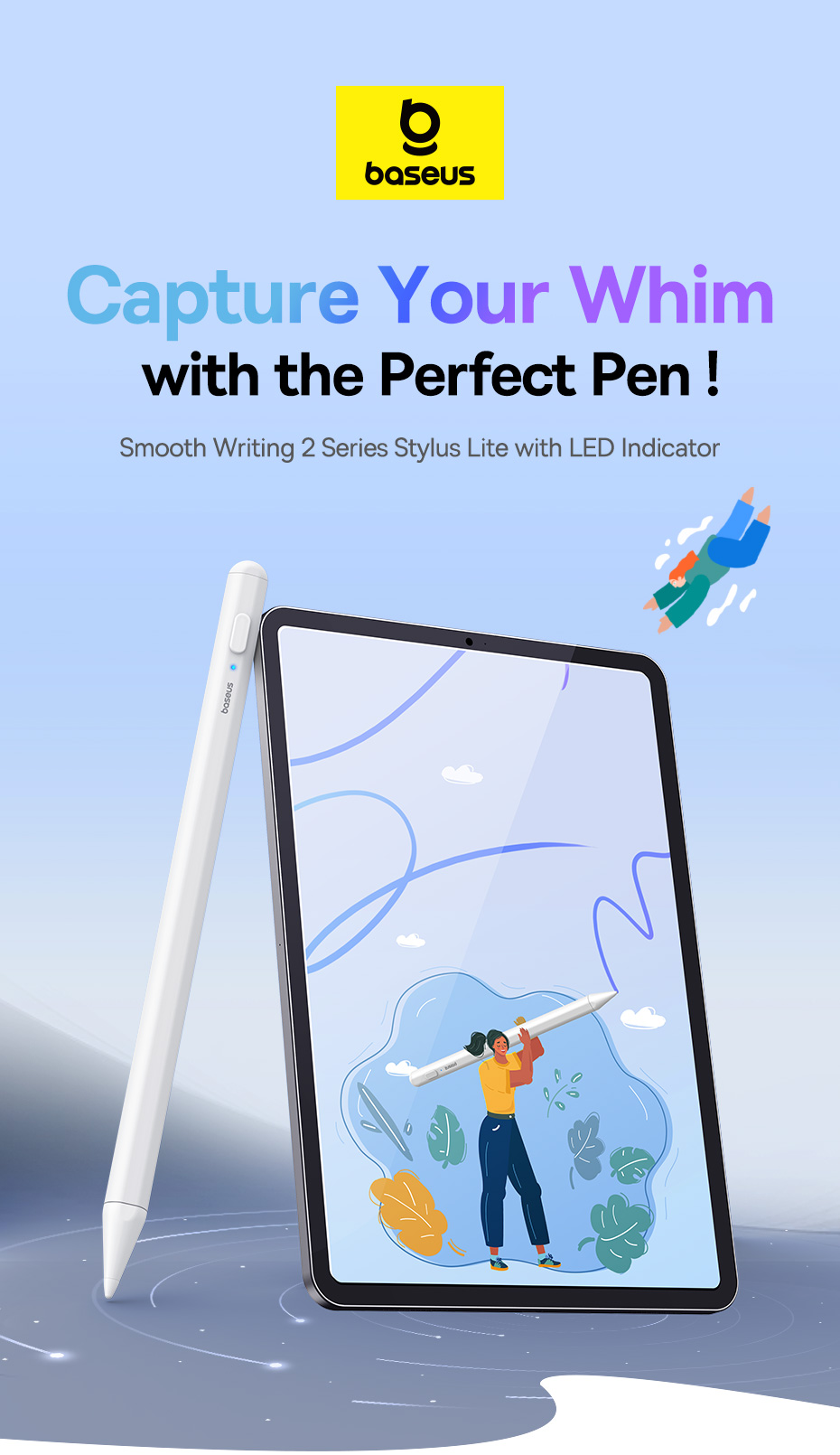 Baseus Smooth Writing 2 Series Stylus Pen with LED Indicators For Pad ...