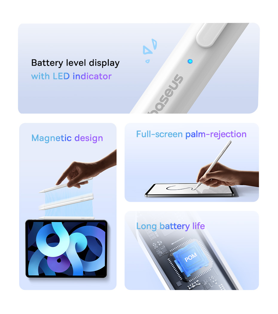 Baseus Smooth Writing 2 Series Stylus Pen with LED Indicators For i Pad ...