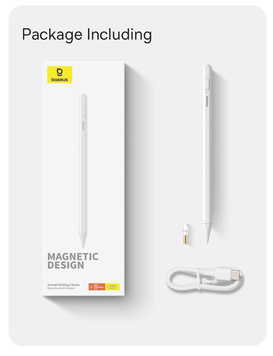 Baseus Smooth Writing 2 Series Stylus Pen with LED Indicators For i Pad ...