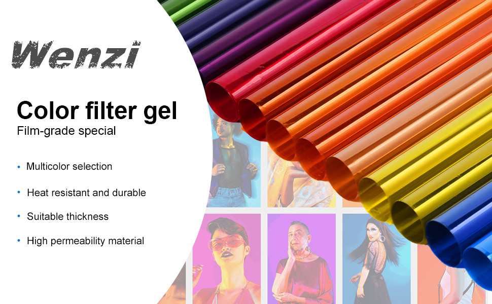 40x50cm Lighting Color Filter Gels Paper with 4 free clip Flash Color ...