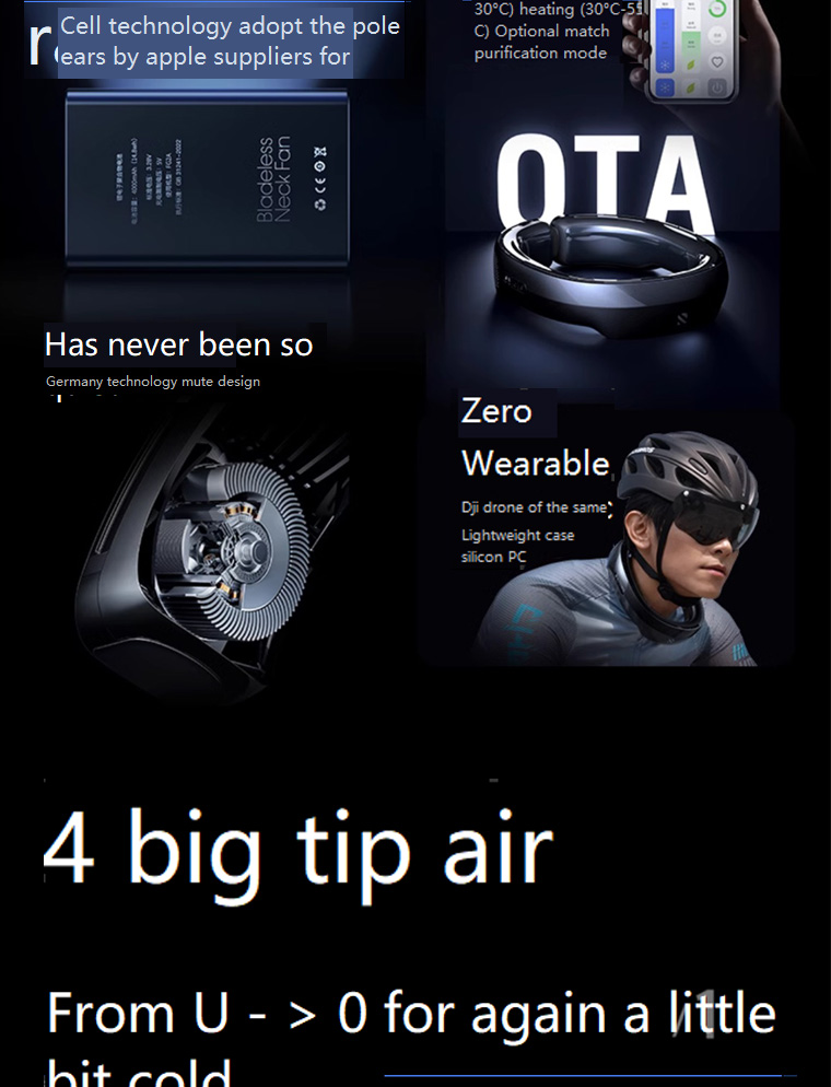 Ranvoo AICE3 Air Hanging Neck Air Conditioner Purification Refrigeration Semiconductor Small usb ...