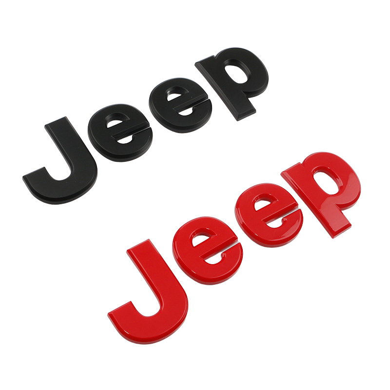 【JEEP】ABS Jeep Letter Emblem Sticker Jeep logo front & rear Badge ...