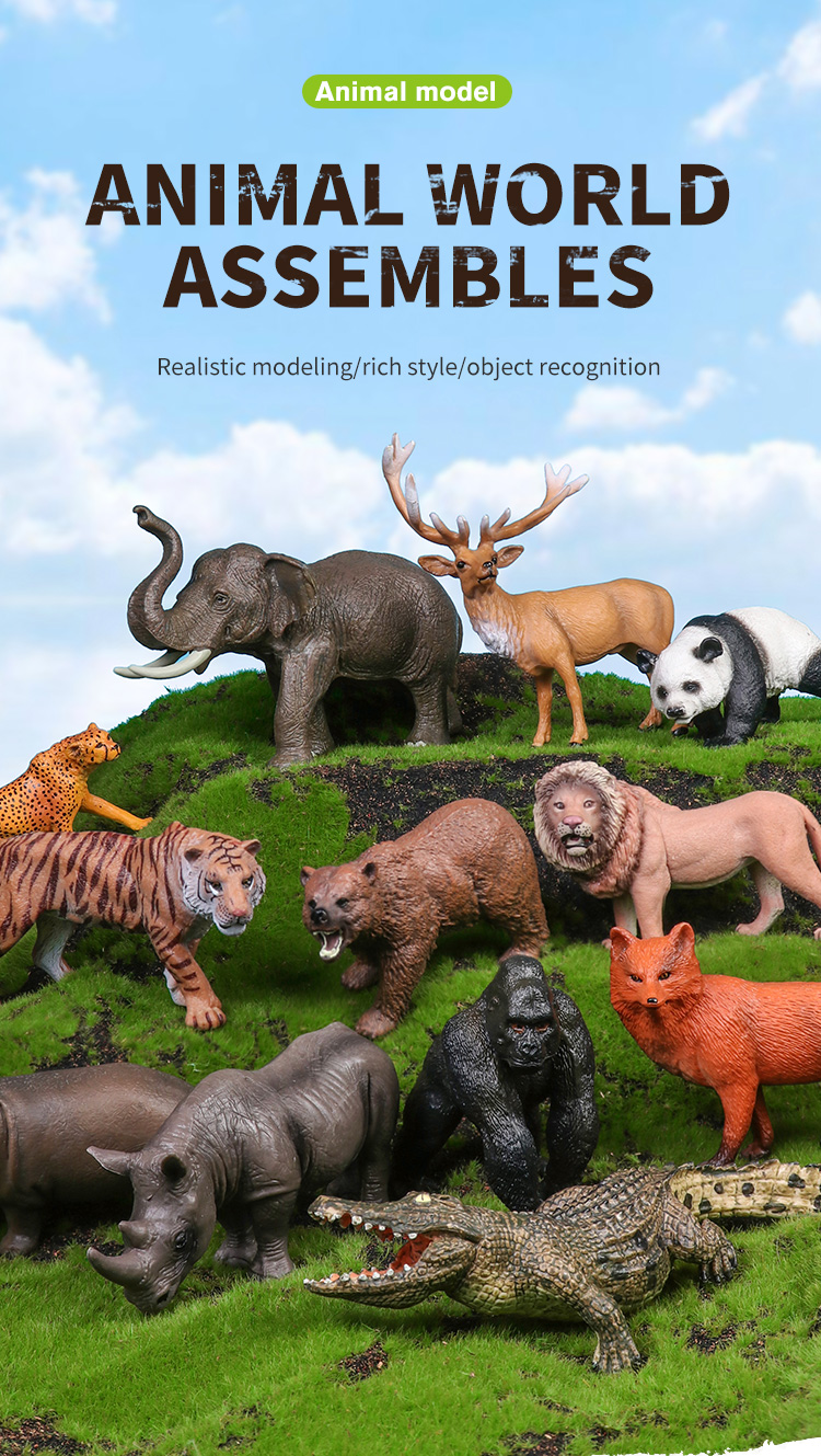 High Quality Wild Animals Model Tiger Lions Elephants Zebra Action ...