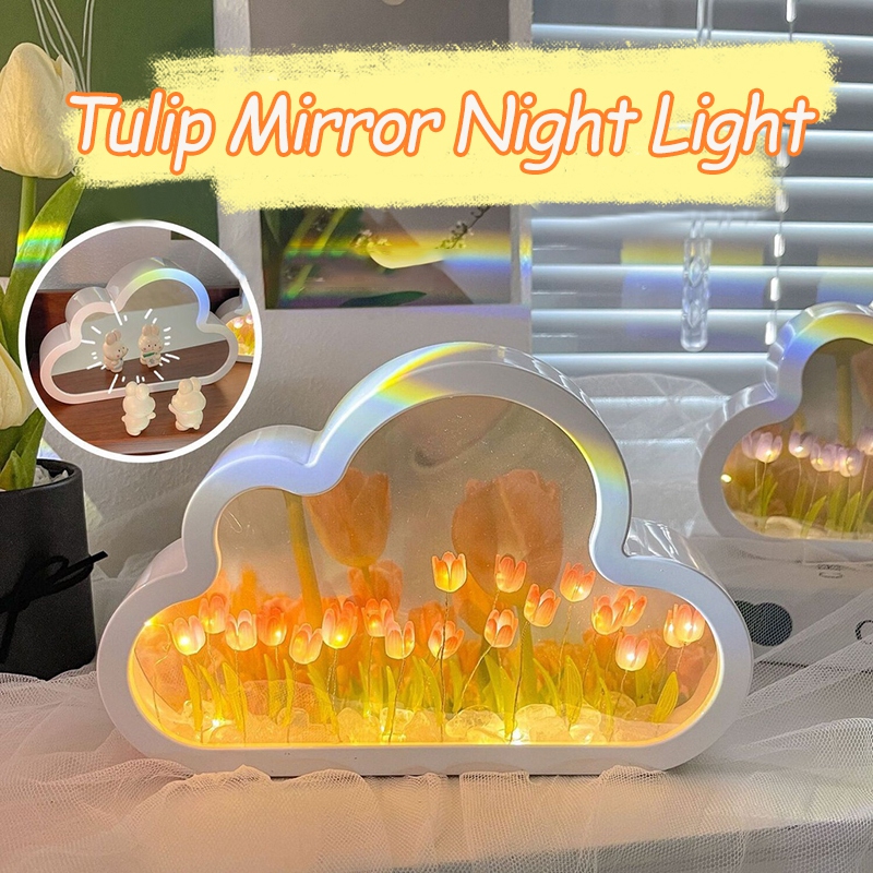 INS Cloud Shape Night Light Creative Bedside Tulip Lamp Gift Supplies ...