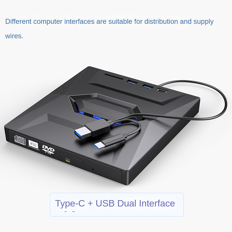 External DVD Drive for Laptop USB 3.0 Type-C Portable CD/DVD Optical ...